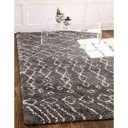 MyFlair Hochflor-Teppich &raquo;Temara Shag, LAGERR&Auml;UMUNG!&laquo; rechteckig 51 mm H&ouml;he gewebt, Scandi Design, ideal im Wohnzimmer & Schlafzimmer grau Polypropylen (PP)