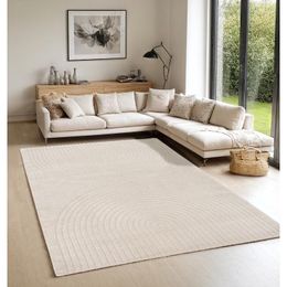 the carpet Teppich &raquo;Elisa&laquo; rechteckig 12 mm H&ouml;he moderner Wohnzimmer Teppich weicher Flor beige Polypropylen
