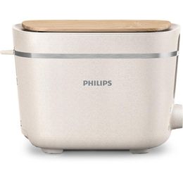 Philips Toaster &raquo;HD2640/10 Eco Conscious Collection&laquo; 2 kurze Schlitze f&uuml;r 2 Scheiben 830 W Aufw&auml;rm- und Auftaufunktion, biobasierter Kunststoff, Seidenwei&szlig; 