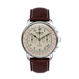 Zeppelin Herren Zeppelin Chronograph &raquo;LZ 126 Los Angeles&laquo; Quarzuhr, Armbanduhr, Herrenuhr, Made in Germany, Lederarmband braun