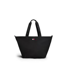 Tommy Jeans Damen Tragetasche &raquo;TJW ESS DAILY TOTE&laquo;, Damen Umh&auml;ngetasche, Shopper mit Logoflagge schwarz