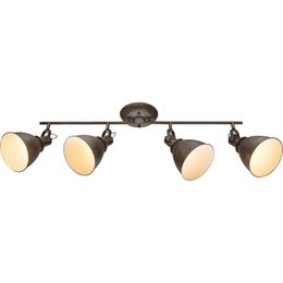 Globo LIGHTING Deckenstrahler &raquo;GIORGIO&laquo; E14 1 Stk. Spot/rostfarben/innen wei&szlig;/LxBxH: 800x150x200mm