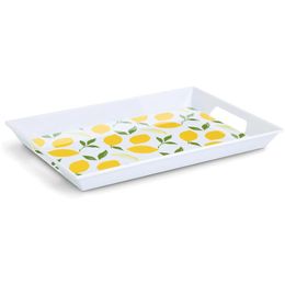 zeller Tablett &raquo;Melamintablett "Lemons"&laquo; sommerliches Motiv, Tragegriffe, 34,8x50 cm Melamin