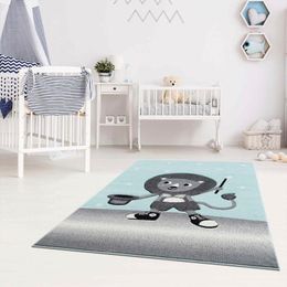 Carpet City Kinderteppich &raquo;Bueno Kids 9378&laquo; rechteckig 11 mm H&ouml;he Spielteppich, L&ouml;we, Boot, 3D-Effekt, Weicher Flor, Pflegeleicht gr&uuml;n Polypropylen (PP)