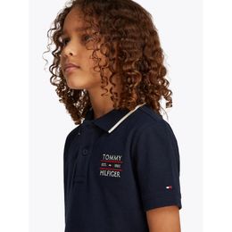 Tommy Hilfiger Jungen Poloshirt &raquo;TOMMY FLAG HILFIGER POLO REG SS&laquo; mit Logo-Stickerei blau 4 (104)