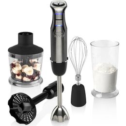 2THETA eta Stabmixer &raquo;Tasso, ETA505690000&laquo; 600 W mit viel Zubeh&ouml;r (Zerkleinereraufsatz, Mixbeh&auml;lter, P&uuml;rieraufsatz) schwarz Stabmixer