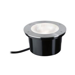 Paulmann LED Einbauleuchte &raquo;DureaIP67 rund 153mm 3000K 8W 530lm 230V Edelstahl Metall&laquo; 1 Stk. Warmwei&szlig; Bodeneinbauleuchte silber