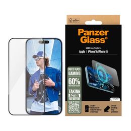 PanzerGlass Displayschutzglas &raquo;Gaming Screen Protection&laquo; f&uuml;r Apple iPhone 16;Apple iPhone 15 Displayschutzfolie, Schutzfolie, Bildschirmschutz, kratz-