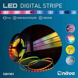 N&auml;ve n&auml;ve LED-Streifen &raquo;Stripe&laquo; 1 Stk.-flammig LED Stripe RGB, 5m, Infrarot-Fernbedienung, IP20, Dimmbar, 19W bunt