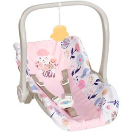 Baby Born Puppen Autositz &raquo;Babyschale Blumen&laquo; rosa Puppen Autositz