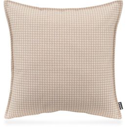 HOCK Dekokissen &raquo;Bobo&laquo; mit Jaquard-Struktur, Kissenh&uuml;lle mit F&uuml;llung, 1 St&uuml;ck beige Baumwolle, Polyester