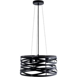Paco Home Pendelleuchte &raquo;SHANNON&laquo; E27 H&auml;ngelampe Esszimmer Esstischlampe Metall Korb &Atilde; ̃40cm 3 Flammig schwarz