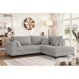 OTTO home Ecksofa &raquo;LEEVKE Design-Sofa mit Ottomane rechts/links bestellbar, Breite 232 cm&laquo; in vielen modernen Farben erh&auml;ltlich, belastbar bis 480 kg 