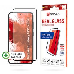 Displex Displayschutzglas &raquo;Real Glass Full Cover&laquo; Displayschutzfolie, Schutzfolie, Bildschirmschutz, kratz- & sto&szlig;fest schwarz Glas Kontur und &Ouml;ffnungen sind 