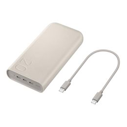 Samsung Powerbank &raquo;Powerbank 20.000 mAh 45 Watt&laquo; 20.000 mAh 14,8 Triple-Port, PD 3.0, Super Fast Charging 2.0 beige USB Type-C auf USB Type-C Kabel (30 cm, 5 