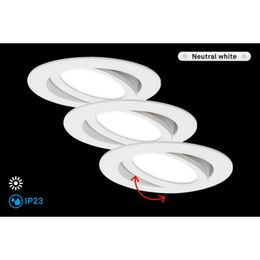 Briloner Leuchten LED Einbauleuchte &raquo;FLAT IN&laquo; wei&szlig;