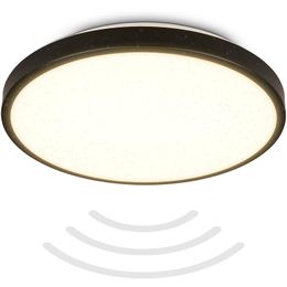 B.K.LICHT LED Deckenleuchte &raquo;BK_DL1615 Bad Deckenlampe mit Bewegungsmelder, 3m Reichweite&laquo; LED-Modul 1 Stk. Warmwei&szlig; 120&deg; Erfassungswinkel, IP54, 13W, 1.300 Lm,