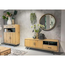 GUTMANN FACTORY Highboard Stauraumschrank, Breite 115 cm beige MDF