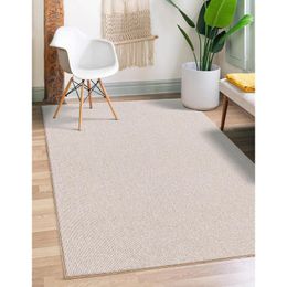 the carpet Teppich &raquo;Natal&laquo; rechteckig 5 mm H&ouml;he Wohnzimmer Teppich robust Filz-R&uuml;cken beige Polypropylen