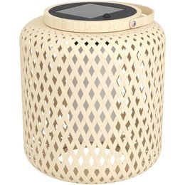 Eglo Tischleuchte &raquo;Marliano Tischlampe, Solarlampe Boho, Windlicht, Rattan, IP44, Lampe&laquo; LED-Modul 1 Stk. Neutralwei&szlig; Tischleuchte - H24 x &Oslash;21 cm - 