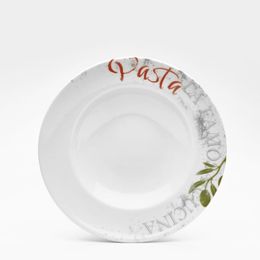Van Well Pastateller &raquo;Teller-Set Famosa, mit PIZZA Schriftzug, 6er Set, &Oslash; 27 cm&laquo; Service, Geschirr-Set f&uuml;r 6 Personen bunt Porzellan
