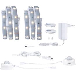Paulmann LED-Streifen &raquo;MaxLED 250 Comfort Set f&uuml;r Doppelbett 1m 2700K 2x4W 24VA Silber&laquo; 2 Stk.-flammig silber
