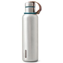 black+blum Isolierflasche &raquo;Insulated Bottle&laquo; Edelstahl, Tragschlaufe aus Kunstleder, 500 ml blau Edelstahl, Polypropylen (PP), Silikon