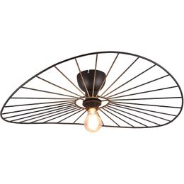 REALITY LEUCHTEN Deckenleuchte &raquo;CHAPEAU, Deckenlampe exkl 1xE27 max 40W &Oslash;60cm Schlafzimmer Deckenlampe&laquo; E27 1 Stk. warmwei&szlig; - kaltwei&szlig; Lampenschirm 