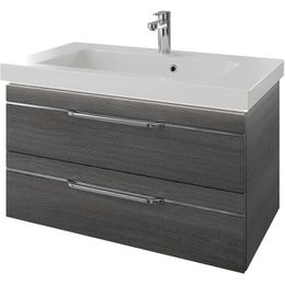 Waschtisch &raquo;Serie Balto Mineralmarmor-Waschtisch mit Unterschrank, 92 cm breit&laquo; 2 Stk. tlg. Waschplatz mit 2 Schubladen, Badschrank in verschiedenen 