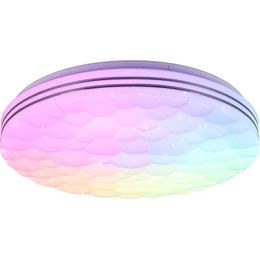 REALITY LEUCHTEN LED Deckenleuchte &raquo;Tiger&laquo; LED-Board 1 Stk. Farbwechsler RGB Deckenlampe RGB Regenbogen Effekt Lichtfarbe einstellbar Fernbedienung 