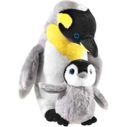 Heunec Kuscheltier &raquo;Pinguin mit Baby&laquo; grau Kuscheltier