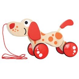 HAPE Nachziehtier &raquo;H&uuml;ndchen Puppy&laquo; F&ouml;rdert Feinmotorik, Koordination und Vorstellungskraft beige Nachziehtier