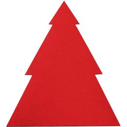 PRIMAflor-Ideen in Textil Platzset &raquo;Tannenbaum, Weihnachtsdeko rot&laquo; auch ideal als Tischdeko oder Untersetzer, Gr&ouml;&szlig;e 47,5 x 40cm rot