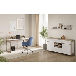 Home Affaire B&uuml;rom&ouml;bel-Set &raquo;Stranda im Scandi-Style, Home Office, B&uuml;ro in zwei Farben verf&uuml;gbar&laquo; 3 Stk. tlg. enth&auml;lt Schreibtisch, Sideboard und 