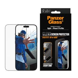 CARE by PanzerGlass Displayschutzglas &raquo;Ultra-Wide Fit Screen Protector FASTFIT IN-A-BOX&laquo; f&uuml;r Apple iPhone 17 Pro Max Displayschutzfolie, Schutzfolie, 