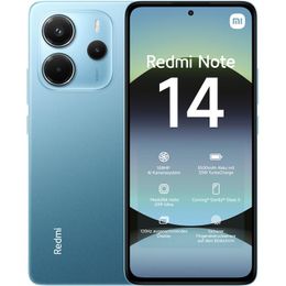 Xiaomi Smartphone &raquo;Redmi Note 14&laquo; Blau blau Integrierter Fingerabdrucksensor im Display