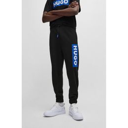 Hugo Blue Herren HUGO Blue Jogginghose &raquo;Nuram&laquo; mit gro&szlig;em Logo-Print schwarz XXL, N-Gr