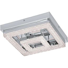 Eglo Deckenleuchte &raquo;FRADELO Deckenlampe, Stahl, Kunststoff, Glas, IP20, Flurlampe, Lampe&laquo; LED-Board 1 Stk. Warmwei&szlig; Deckenleuchte, L26 x B26 x H8,5, 