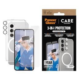 CARE by PanzerGlass Displayschutzglas &raquo;3-in-1 Protection Set&laquo; f&uuml;r Samsung Galaxy S25+ Displayschutzfolie, Schutzfolie, Bildschirmschutz, kratz- & 
