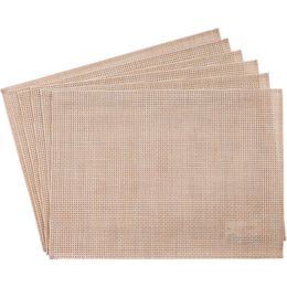 APS Platzset &raquo;Schmalband&laquo; mit umgen&auml;hten Rand, leicht abwischbar, 45x33 cm beige Obermaterial: 100% PVC