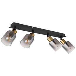 Globo LIGHTING Deckenstrahler &raquo;HOLLSY&laquo; E14 1 Stk. Deckenspot, Glas, Wohnraum, Flur schwarz