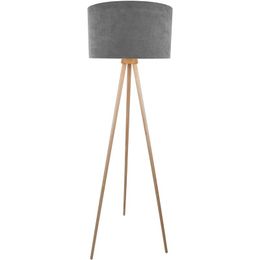 OTTO home Stehlampe &raquo;Torell - Dreibein Stehleuchte&laquo; E27 1 Stk. Textil, Dreibein Holz, E27, Kabel 300cm, Leinen o. Cord, Textilschirm