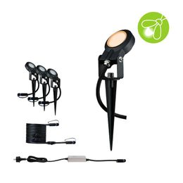 Paulmann LED Gartenstrahler &raquo;Plug & Shine Sting IP67 2200K 3x6,3W 75VA Anthrazit&laquo; 3 Stk. Basisset insektenfreundlich grau