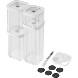 Zwilling Vakuumbeh&auml;lter &raquo;CUBE&laquo; Set, 6 Stk. tlg. modulare, stapelbare Aufbewahrungsboxen wei&szlig;