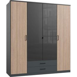 wimex Kleiderschrank &raquo;Fulda, 135 oder 180/58/199cm, 2 Schubladen, Made in Germany&laquo; mit Kranzleiste, besonderer Look durch Multiplex Optik, mit oder ohne 