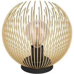 Eglo Tischleuchte &raquo;VENEZUELA Tischlampe, Stahl, E27, IP20, Wohnzimmerlampe, Retro, Lampe&laquo; E27 1 Stk. Tischleuchte, H22,5 x &Oslash;23,5 cm, schwarz, gold, 