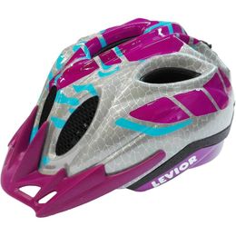 Levior Kinderfahrradhelm &raquo;K-Star Violet&laquo; Schale reflektierend wei&szlig; Kinderfahrradhelm
