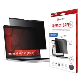 Displex Displayschutzfolie &raquo;Privacy Safe - Universal 14, 16:9&laquo; Blickschutzfilter schwarz Kunststoff Praktisches Filz-Sleeve: sichere Aufbewahrung und 