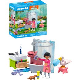 Playmobil Konstruktions-Spielset &raquo;Tierischer Badespa&szlig; (71950), Animals & Friends&laquo; Made in Europe bunt Konstruktions-Spielset