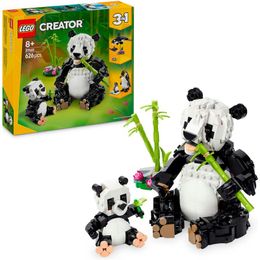 Lego Konstruktionsspielsteine &raquo;Wilde Tiere: Pandafamilie (31165), Lego Creator&laquo; Made in Europe bunt Konstruktionsspielsteine